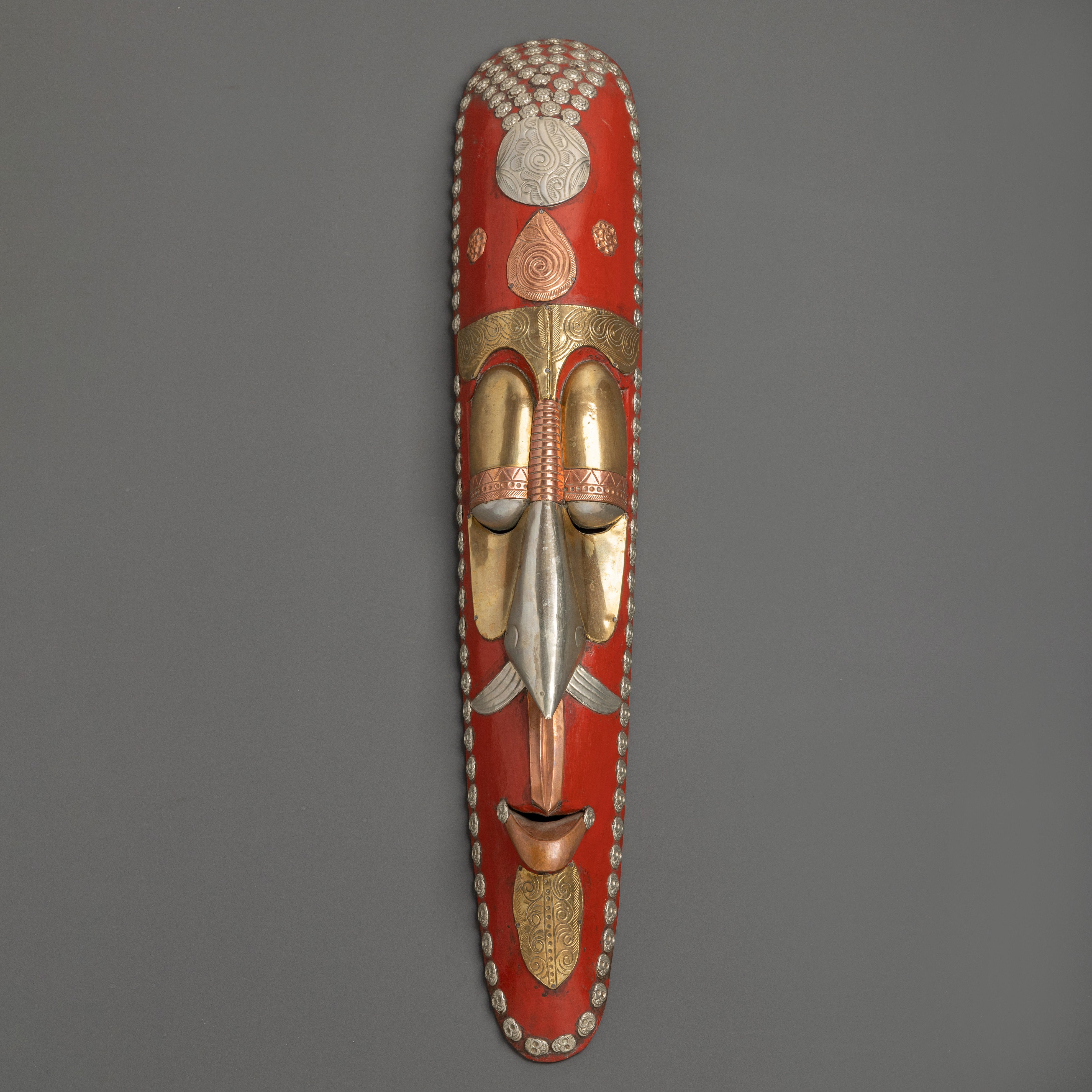 Traditional Hand-Carved Long Face Mask | Handcrafted Tribal Mask for H ...