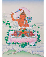 Manjushri Buddhist Thangka | The Divine Bodhisattva of Wisdom and ...