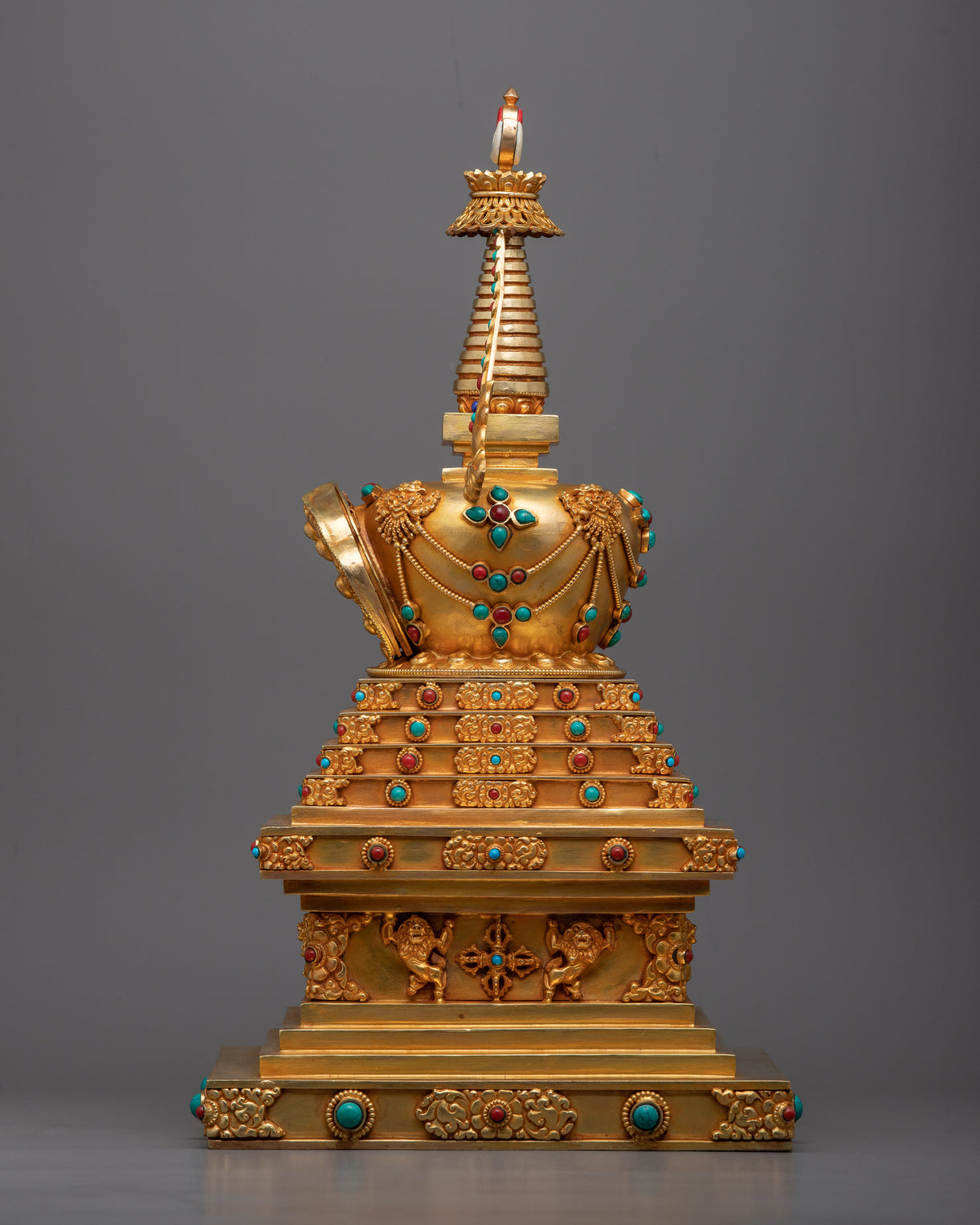 Authentic Handcrafted Buddhist Stupa Statue | Traditional Dharma Art ...