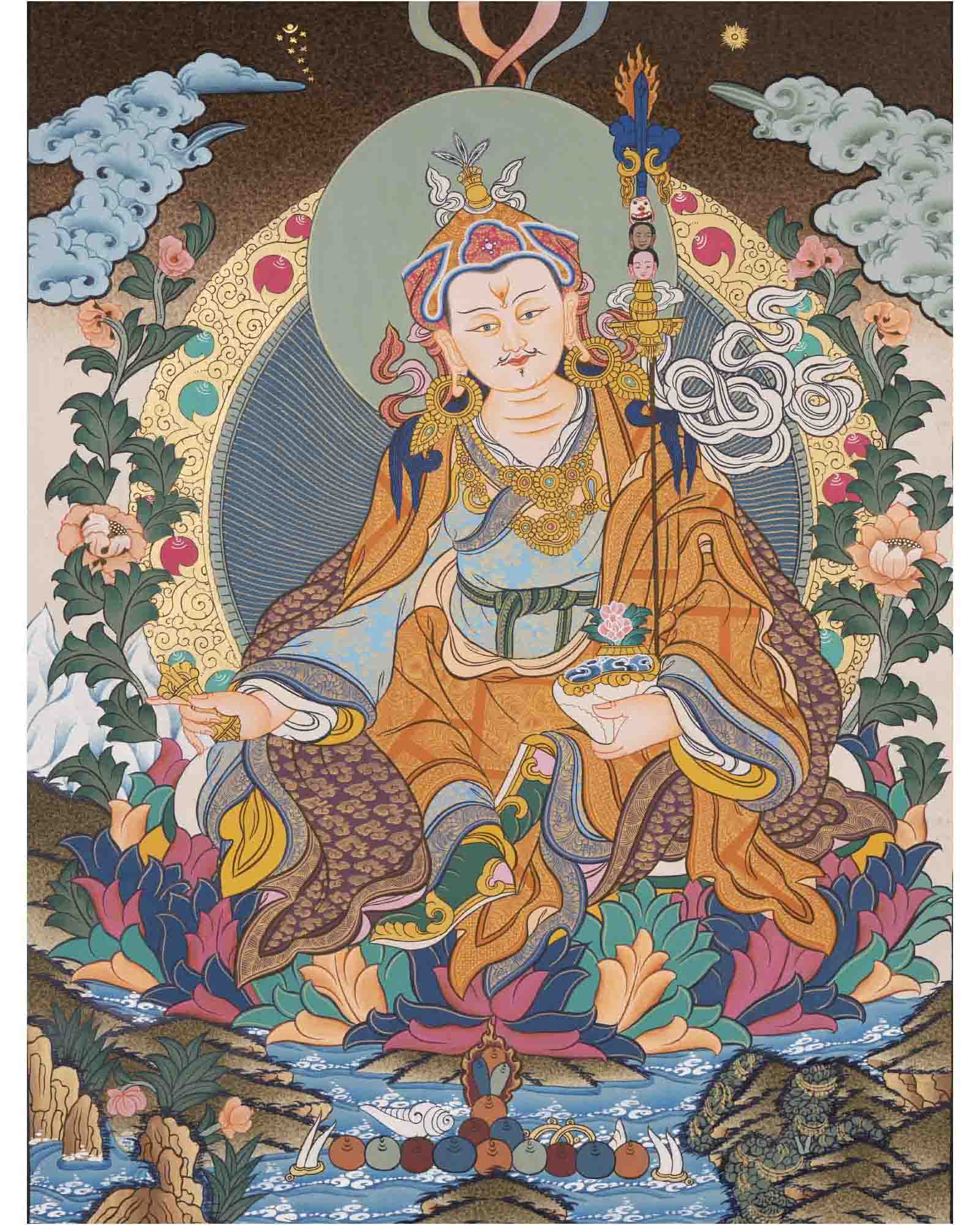 Padmasambhava Guru Rinpoche | Tibetan Thangka | Wall Decors